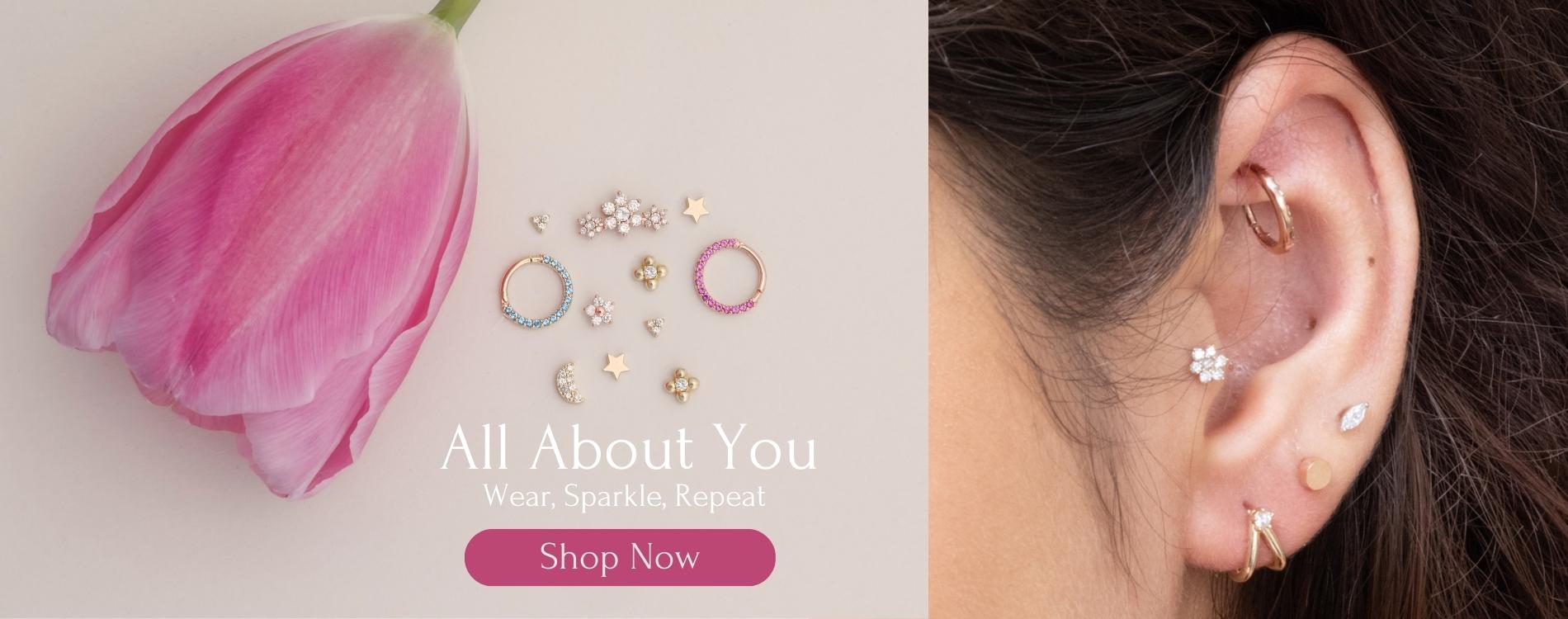 Fine Quality Solid Gold, Diamond Luxury Piercing Jewelry Shop | Estella ...