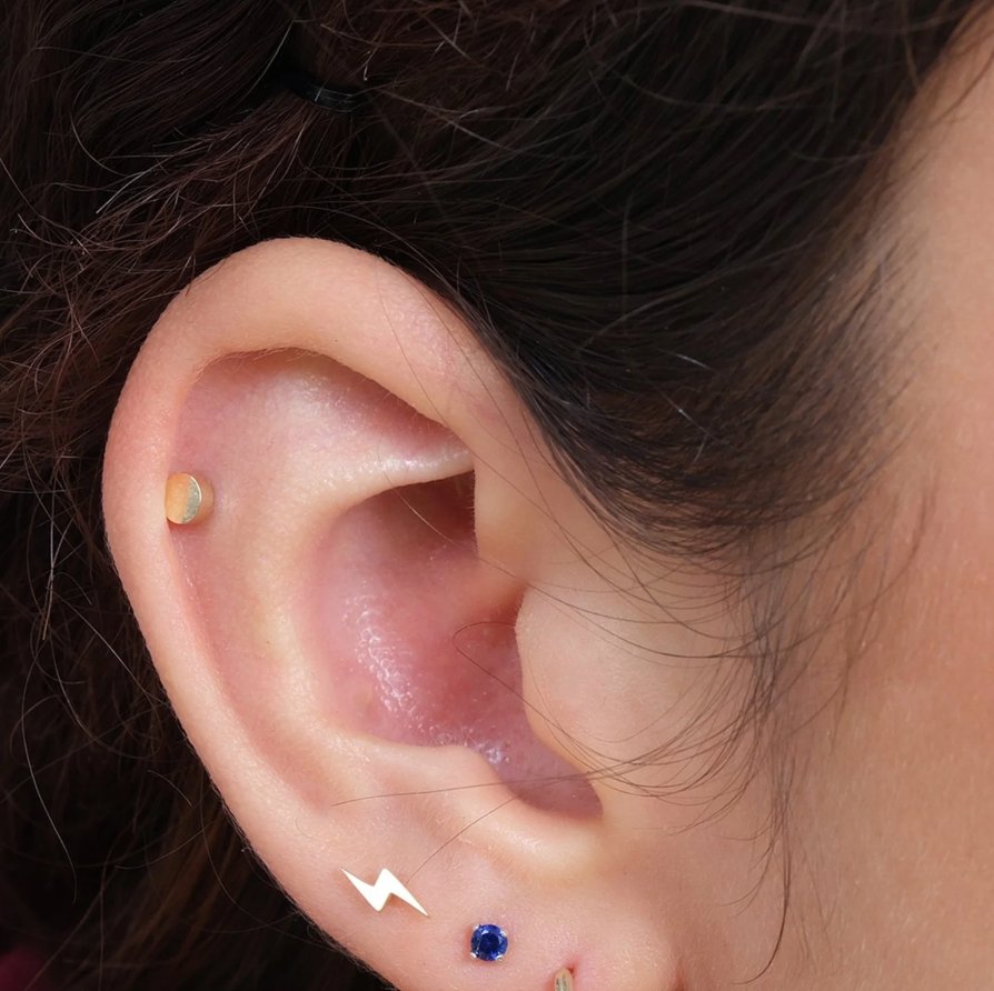 Flat Back Cartilage Earrings - Estella Collection