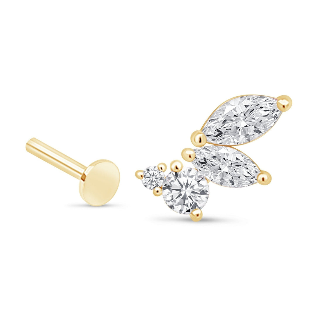 Gold Flat Back Earrings | 14k Gold | Estella Collection – Page 3